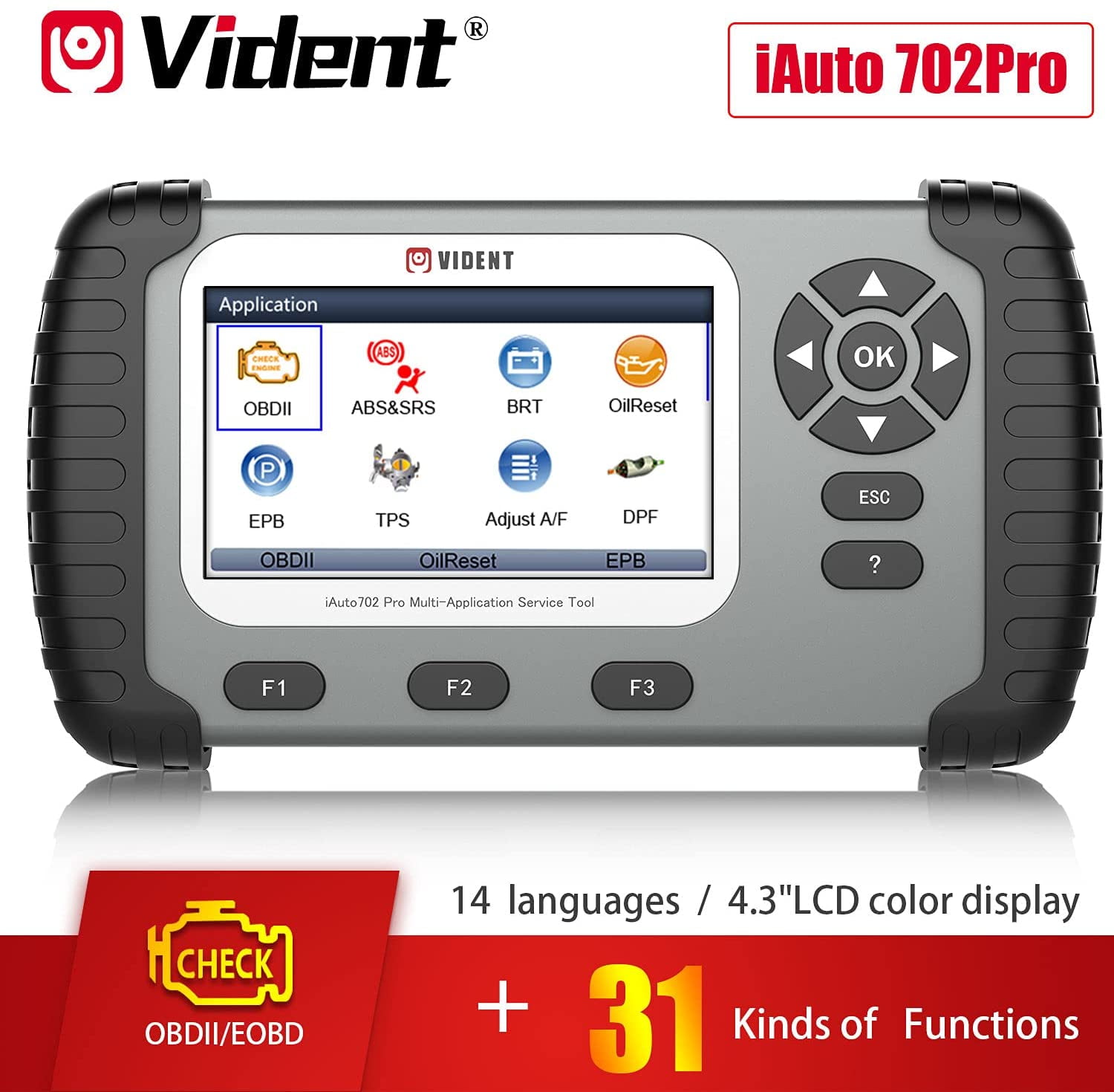 VIDENT iAuto702 Pro Car ABS Check Engine Scanner, Auto Vehicle ...