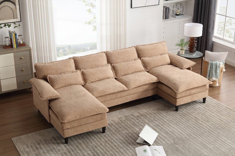 [VIDEO PROVIDED]U Shaped Modular Sectional Sofa Couch - 4 Seater ...