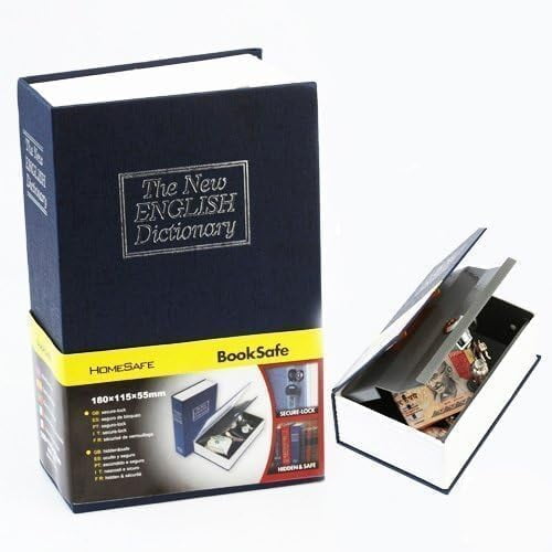 VIDORA Book Safe Small Box with 2 Key Small Size HomeOffice Dictionary ...