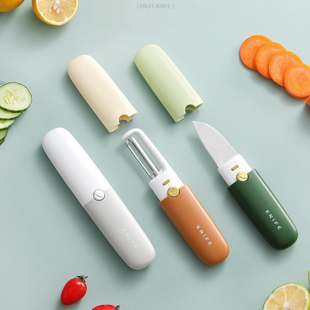 VIDORA Multifunctional 2 in 1 Stainless Steel Fruit Knife Peeler Fruit ...