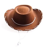 VIEGINE Kids Cowboy Hat, Brown or Red, Adjustable Felt, 12.6x10.63x4 ...