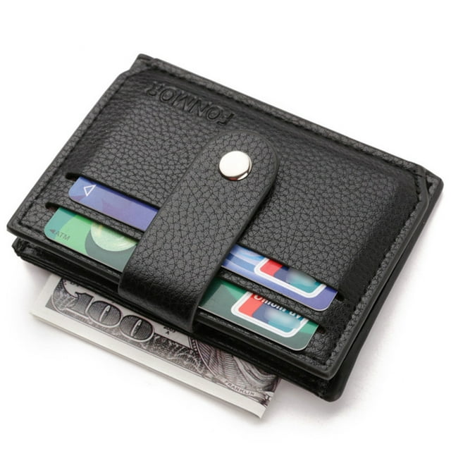 VIEGINE Fashion Leather Men Slim Mini Wallet Money Case Credit Card ...