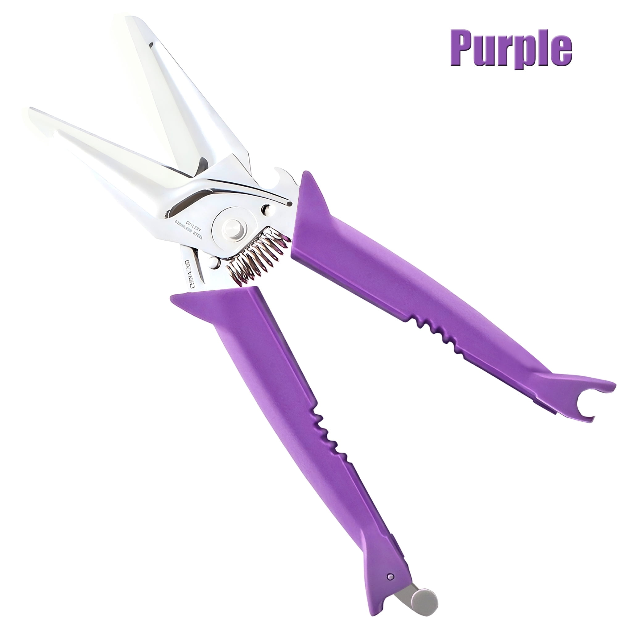 VIEROLA Kitchen Scissors, 9" Stainless Steel Shears, Heavy Duty, Spring ...
