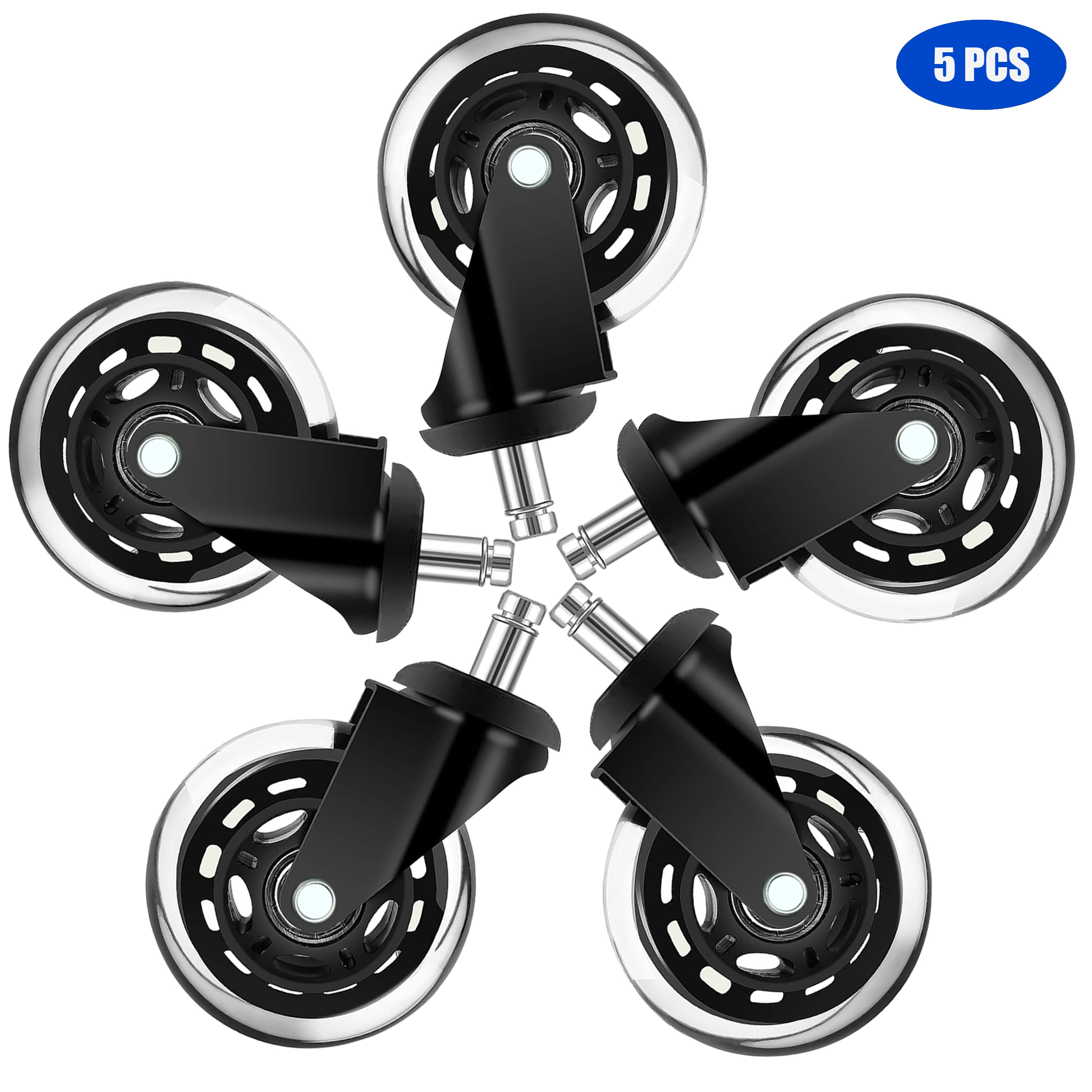 FORMUFIT F114CF7-WH-4 Caster Fitting Insert, Furniture Grade, 1-1/4 ...