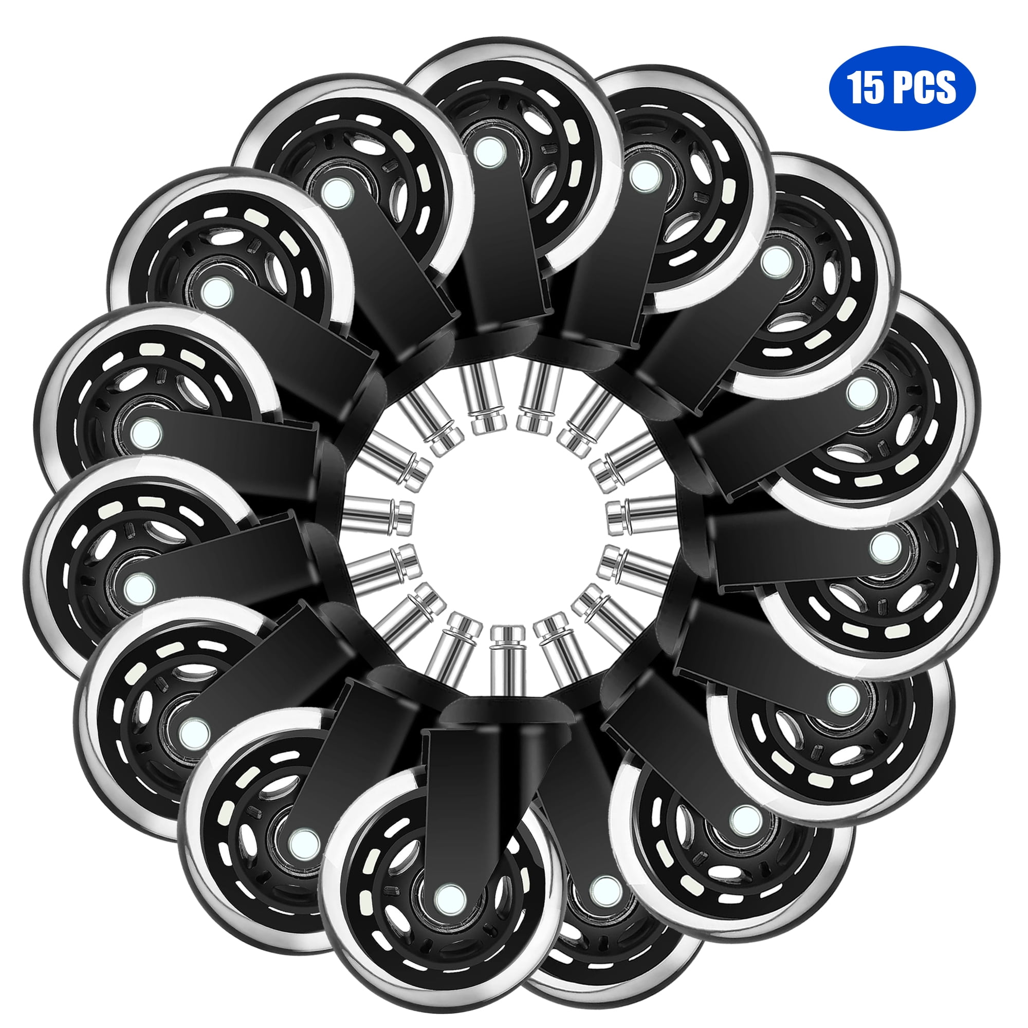 VIEROLA Office Chair Caster, 3" Office Chair Wheel Set of 5, Heavy Duty ...