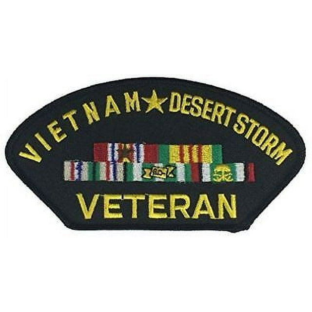 VIETNAM DESERT STORM VETERAN W/ CAMPAIGN RIBBONS PATCH ODS GULF WAR NAM ...