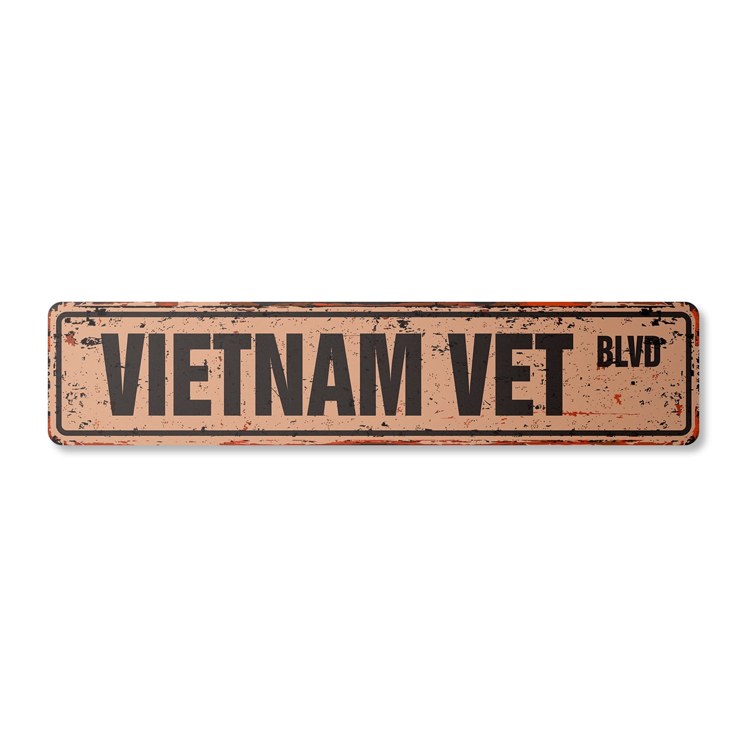 VIETNAM VET Vintage Aluminum Street Sign veteran nam war pow 1960's ...
