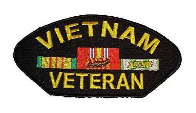 VIETNAM VETERAN PATCH W/ SERVICE RIBBONS VIETNAM CROSS OF GALLANTRY ...
