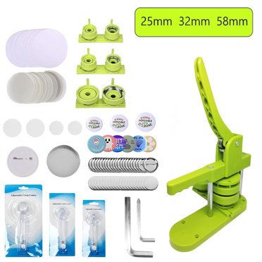 25MM-75MM Badge Pin Button Maker Machine, Replaceable DIY Badge Maker ...