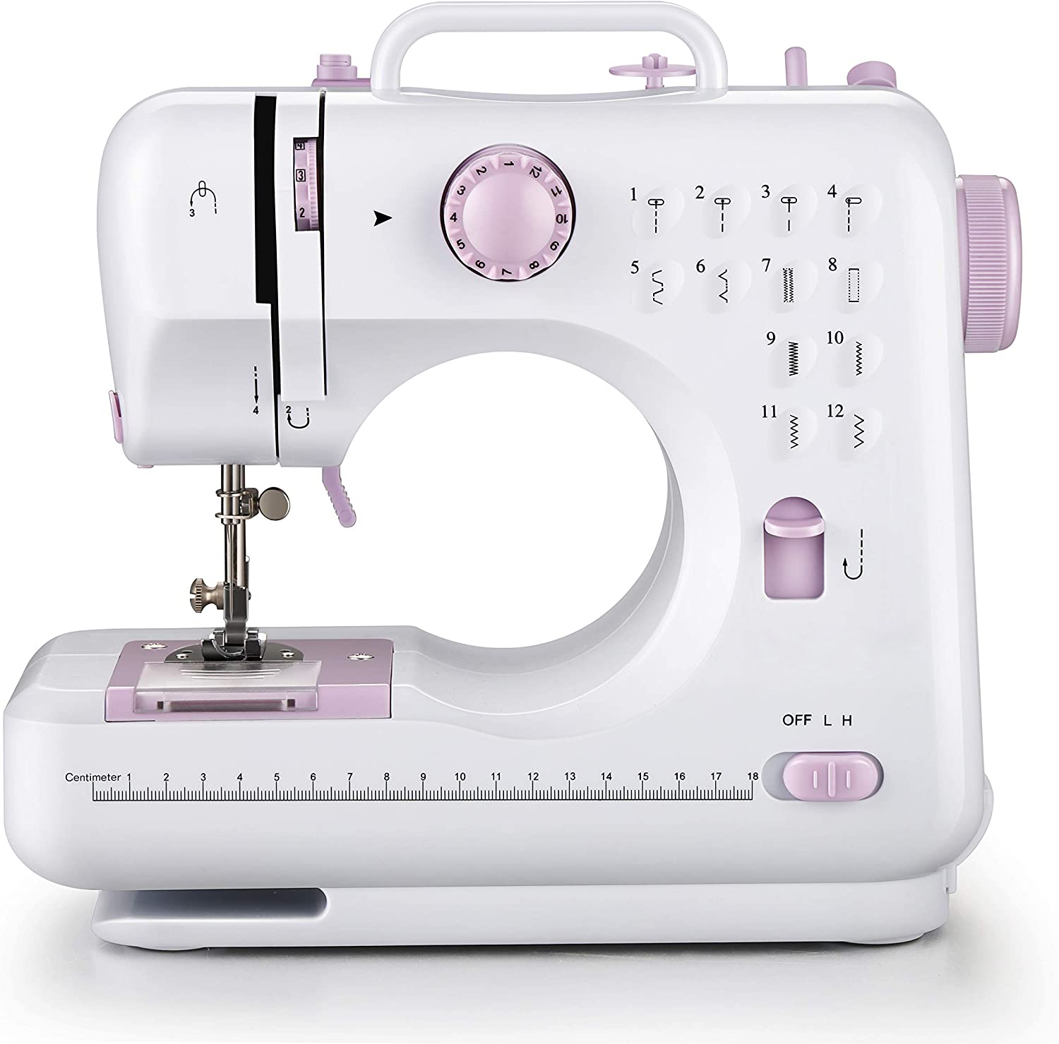 Costway Sewing Machine Free-Arm Crafting Mending Machine with 12 Built ...