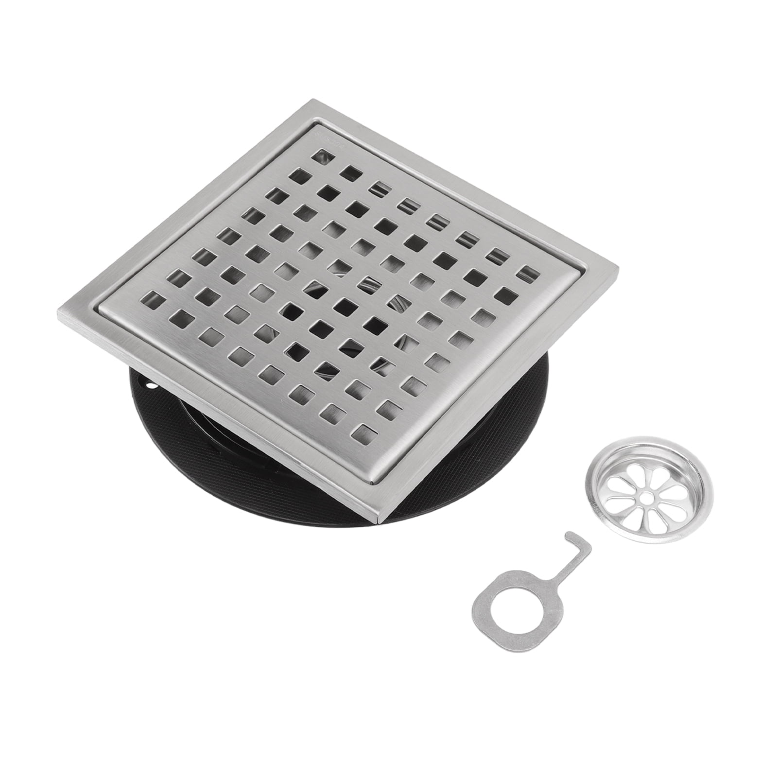 VIFERR Stainless Steel Square Floor Drain, Rust Resistance Shower Floor ...