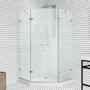 LessCare Ultra-G 30'' x 30'' x 72'' Square Pivot Shower Enclosure ...