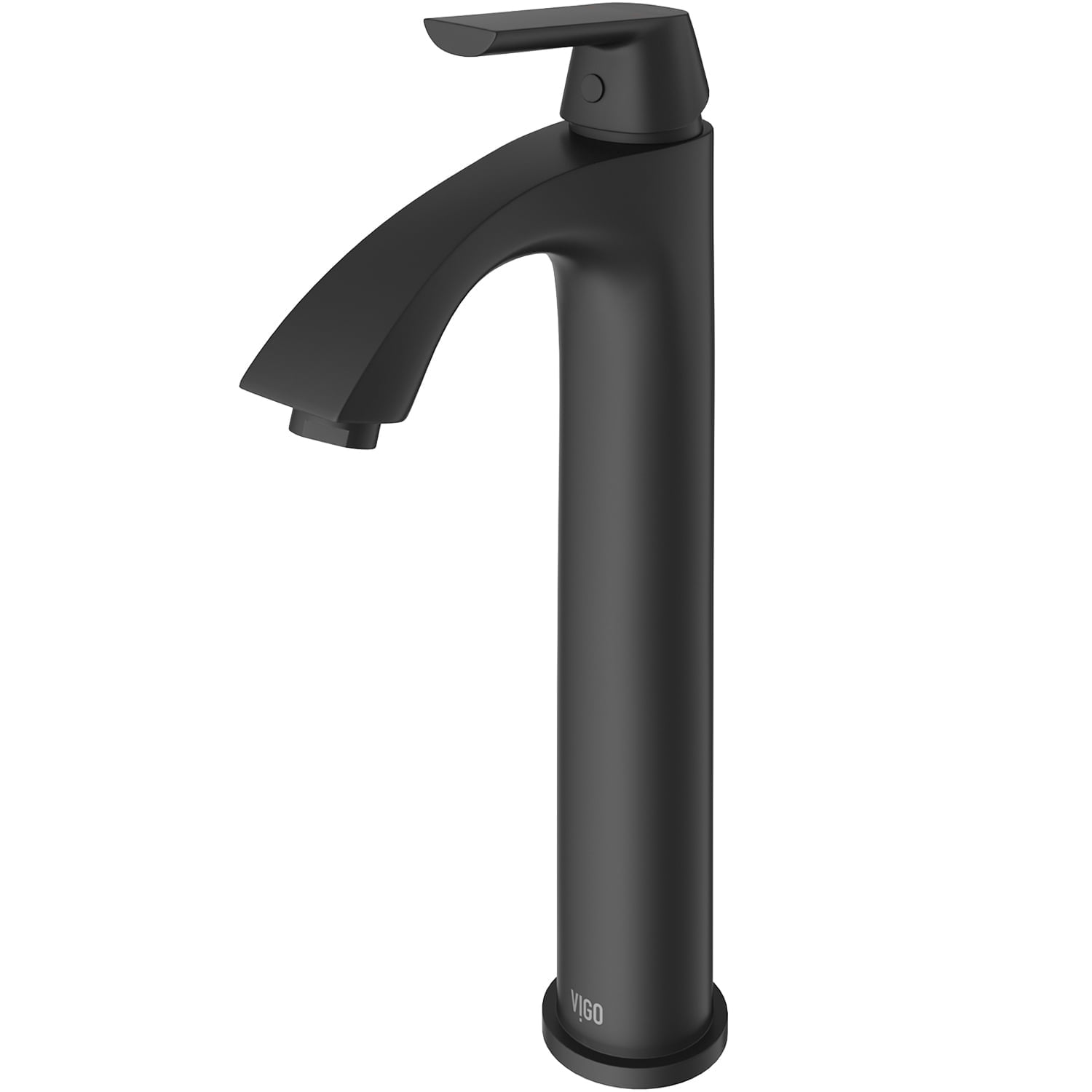 VIGO Linus Matte Black Single Handle Bathroom Vessel Faucet, Waterfall ...