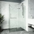 VIGO Monteray 30 in. L x 46 in. W x 73 in. H Frameless Hinged Rectangle Shower Enclosure in ...