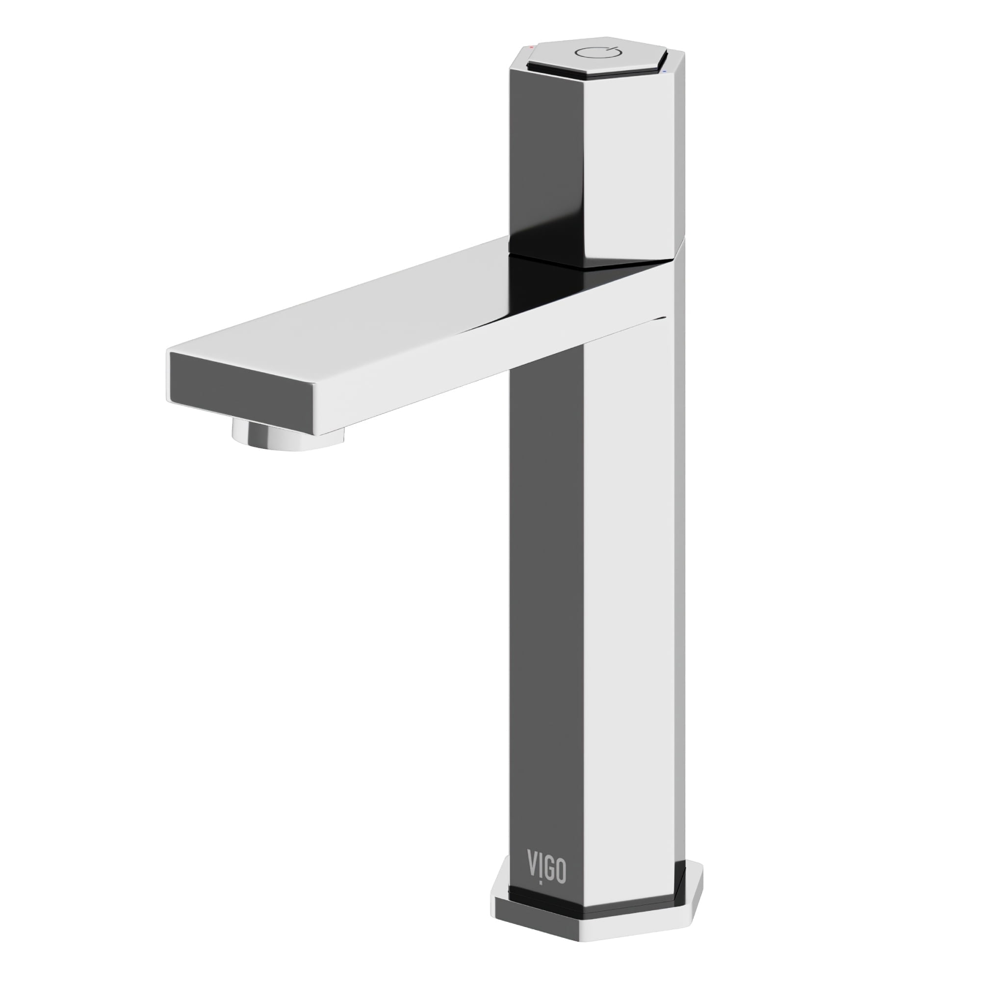VIGO Nova Button Operated Single-Hole Bathroom Faucet in Chrome ...