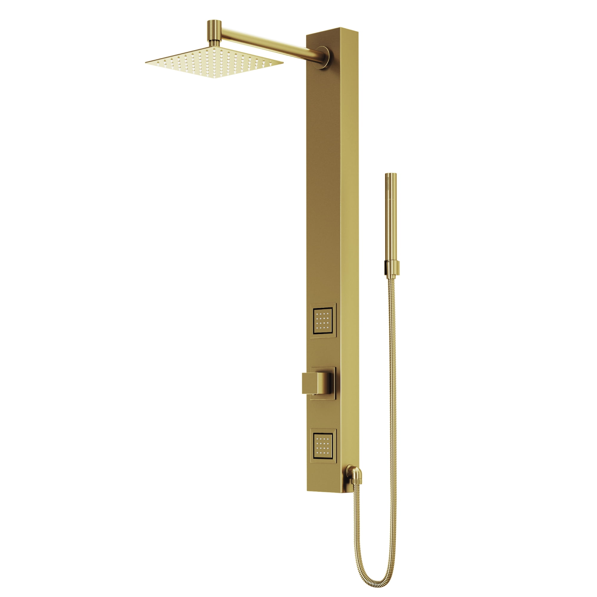 VIGO Orchid 39 in. H x 4 in. W 2-Jet Shower Panel System with Square ...