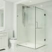 VIGO Monteray 30 in. L x 30 in. W x 73 in. H Frameless Hinged Square Shower Enclosure in Chrome ...