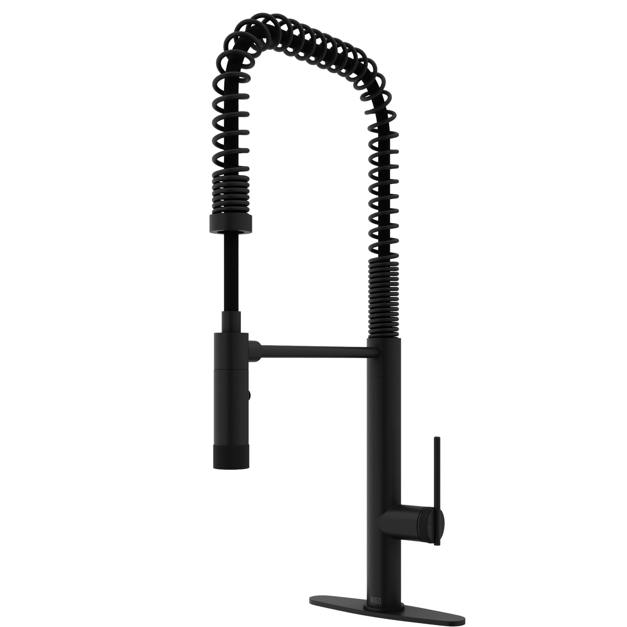 VIGO Sterling Single Handle Pull-Down Sprayer Kitchen Faucet Set with ...