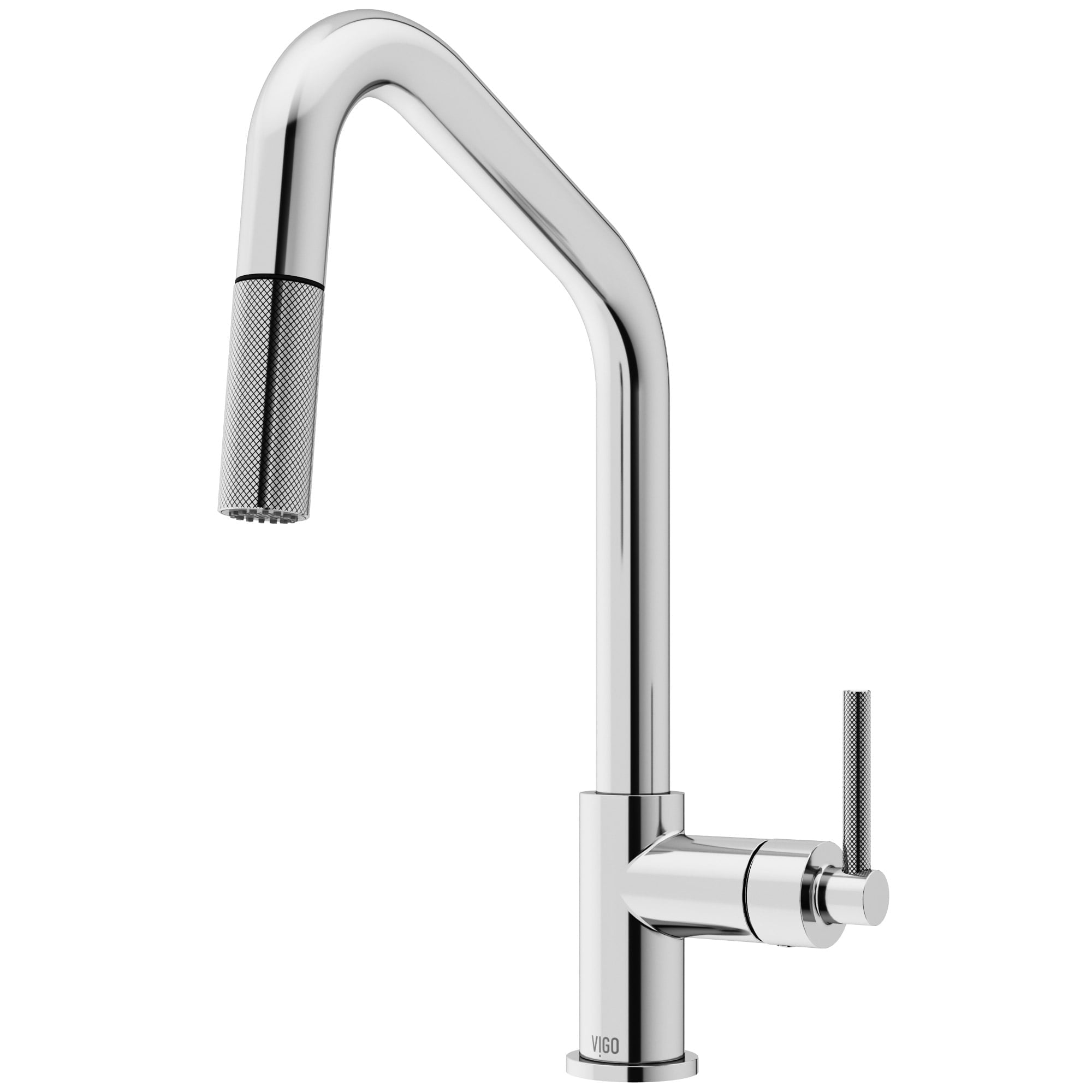 VIGO Utopia 14 in. H Single Handle Pull-Down Sprayer Kitchen Bar Faucet ...
