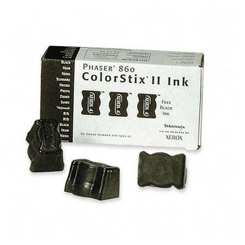 VIGOR- 6 Genuine Xerox Phaser 860 Black Solid Ink Two Bxs Of 3 Inks 016 ...