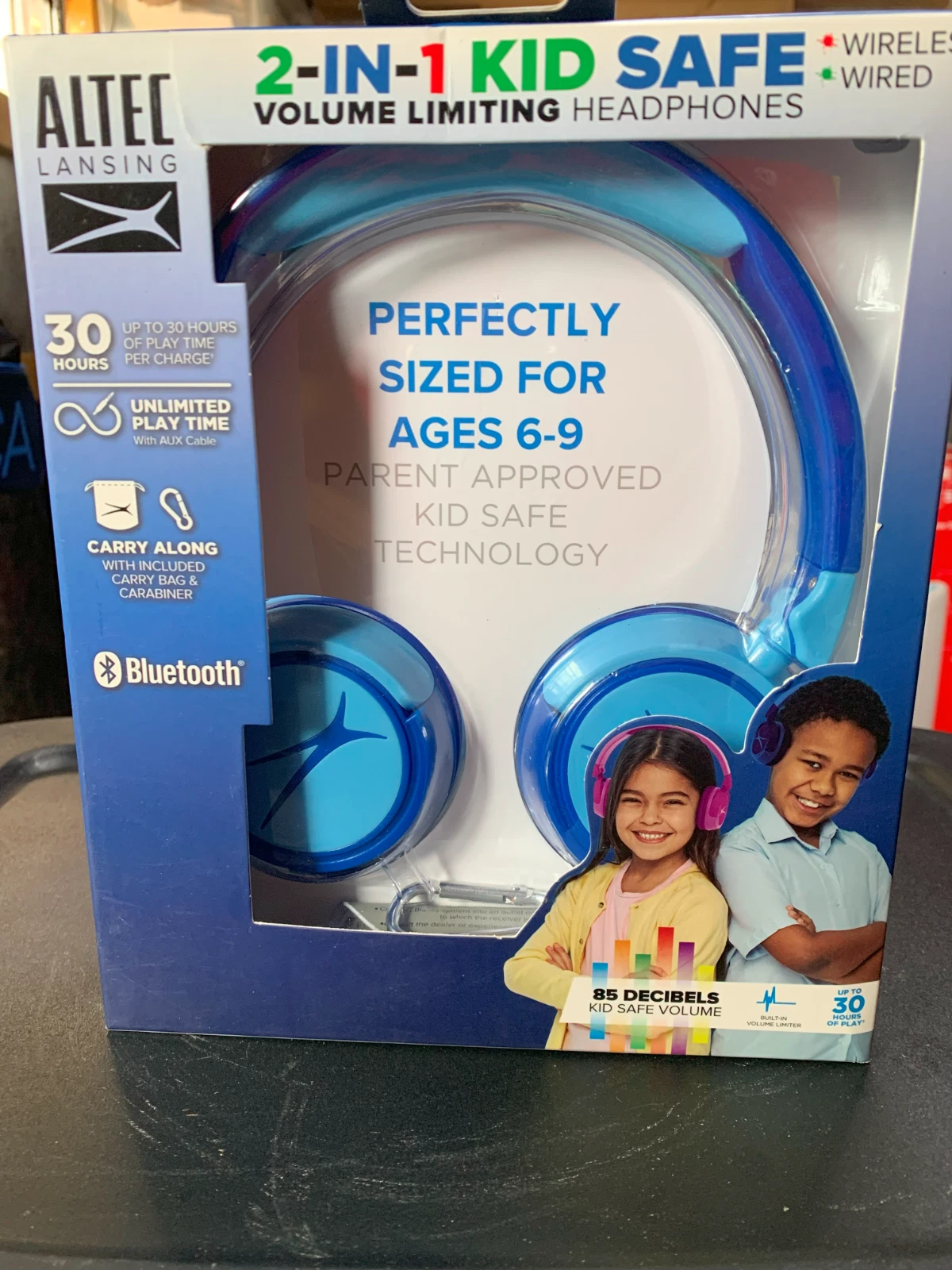 VIGOR- Altec Lansing Kid Safe 2-In-1 Bluetooth Wireless Blue Kid'S ...