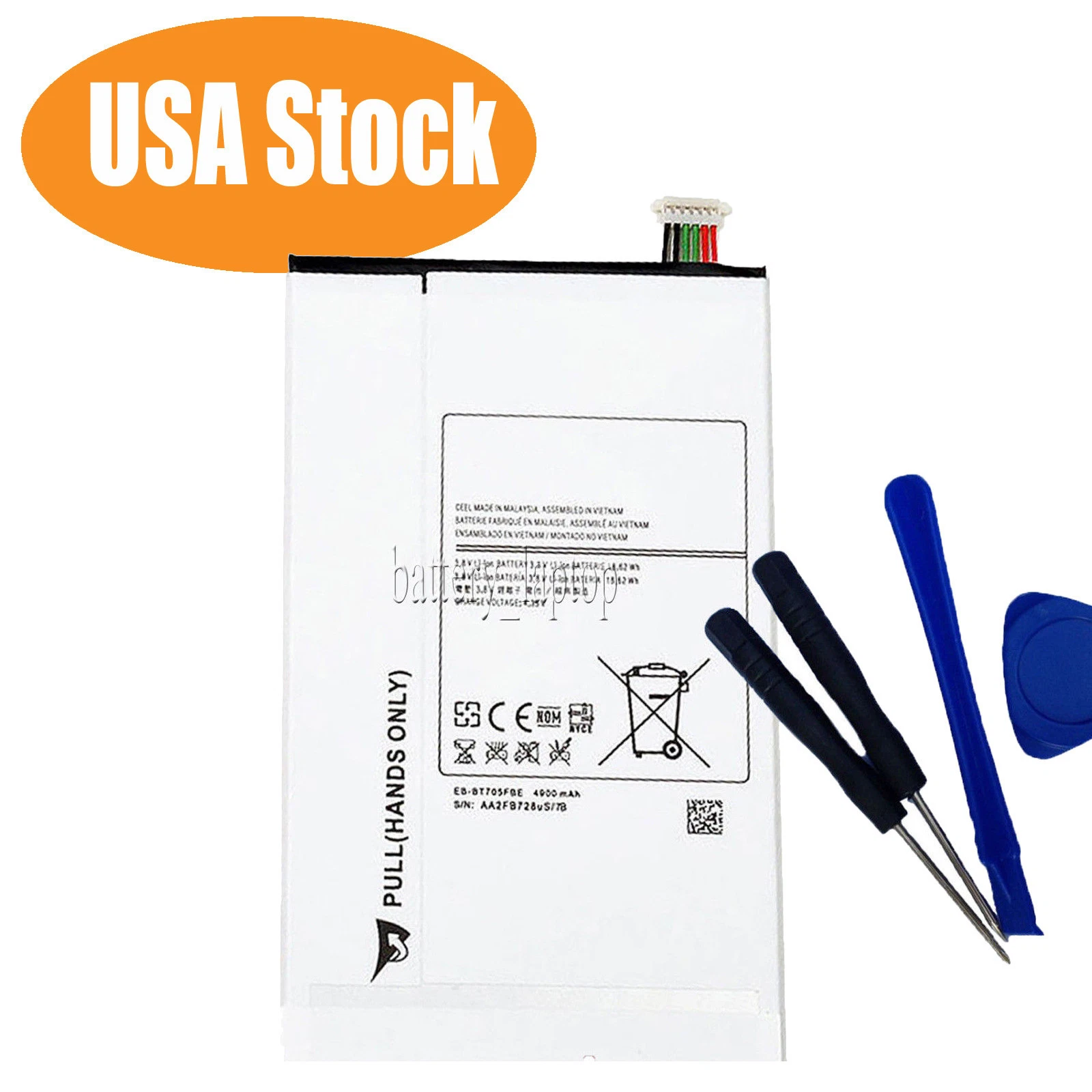 VIGOR- Battery 4900Mah Type Eb-Bt705Fbc Eb-Bt705Fbe Eb-Bt705Fbu For Samsung Sm-T705D - Walmart.com