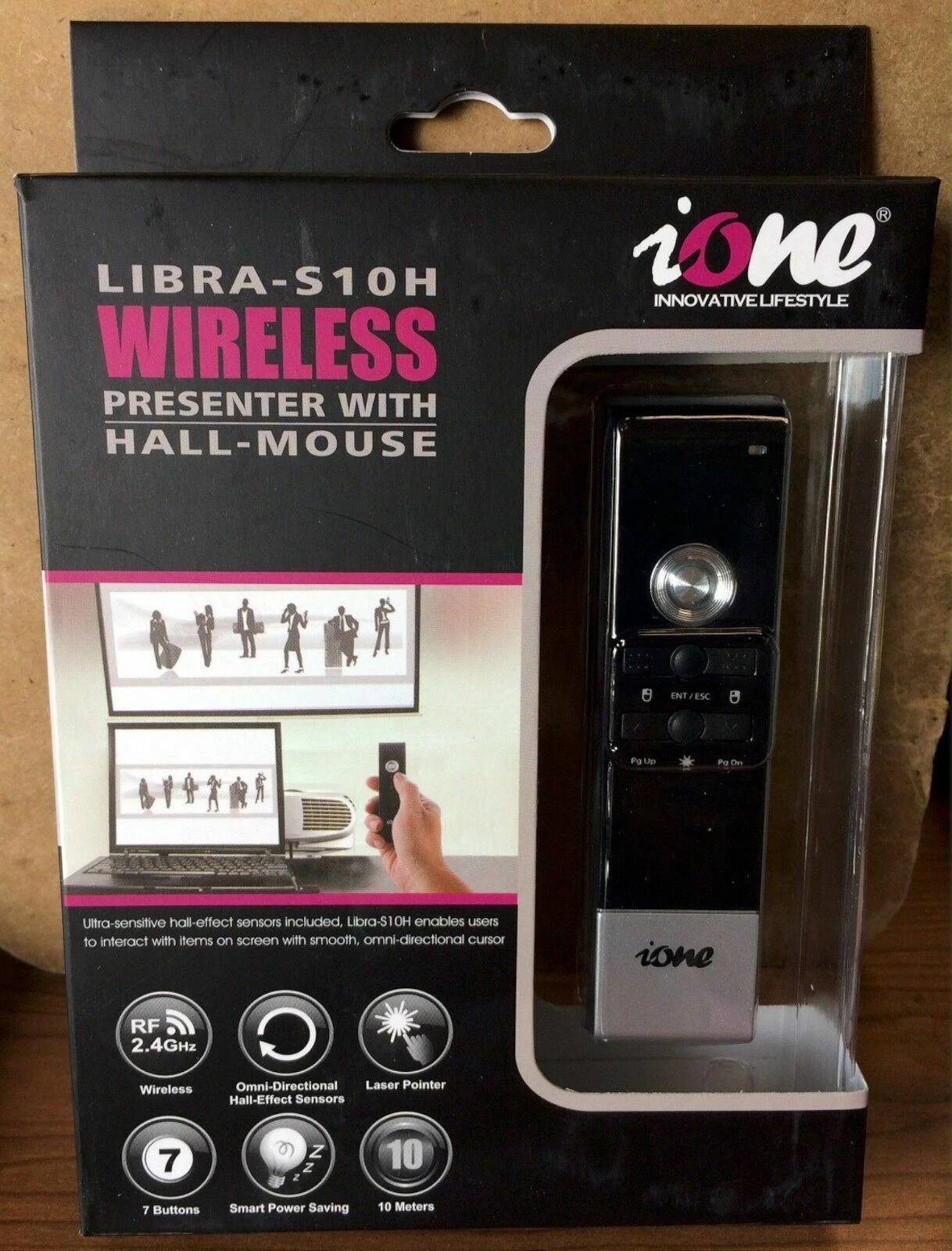 VIGOR- New Ione Libra-S10H Wireless Presenter With Hall-Mouse Remote ...