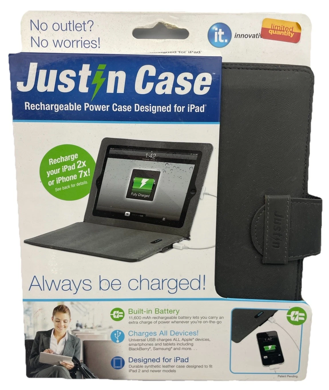 VIGOR- New Just In Case Grey Ultra-Slim Charging Case - Ipad ...
