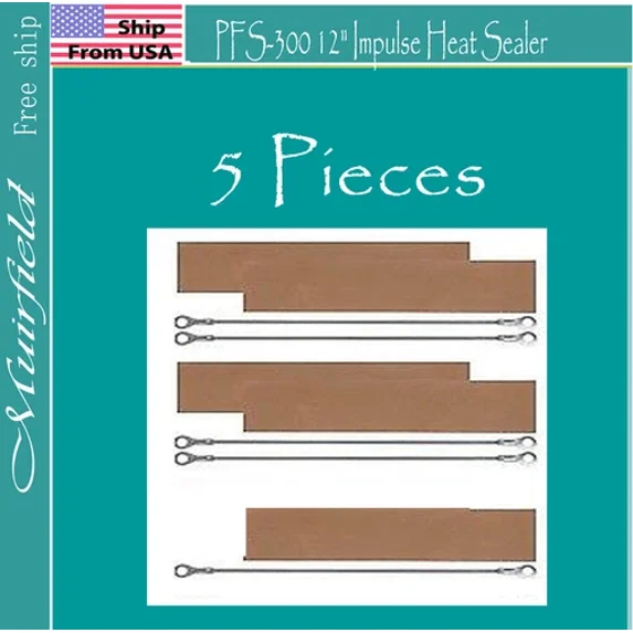 VIGOR- New Pfs-300 12" Impulse Heat Sealer Replacement Element Kits / 5 Kits - Walmart.com