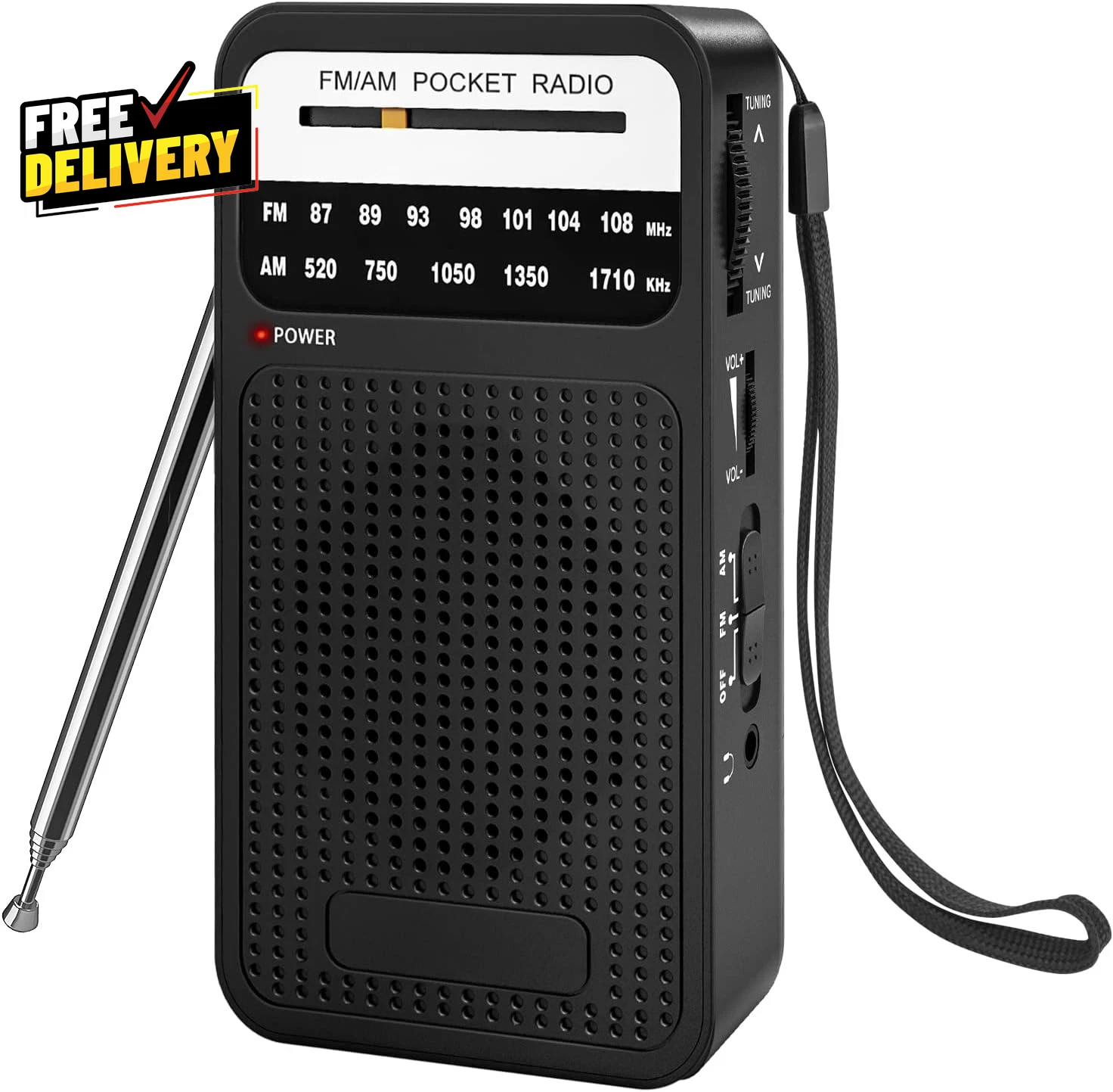 VIGOR- Portable Radio Am Fm With Long Range Reception Transistor Radio ...