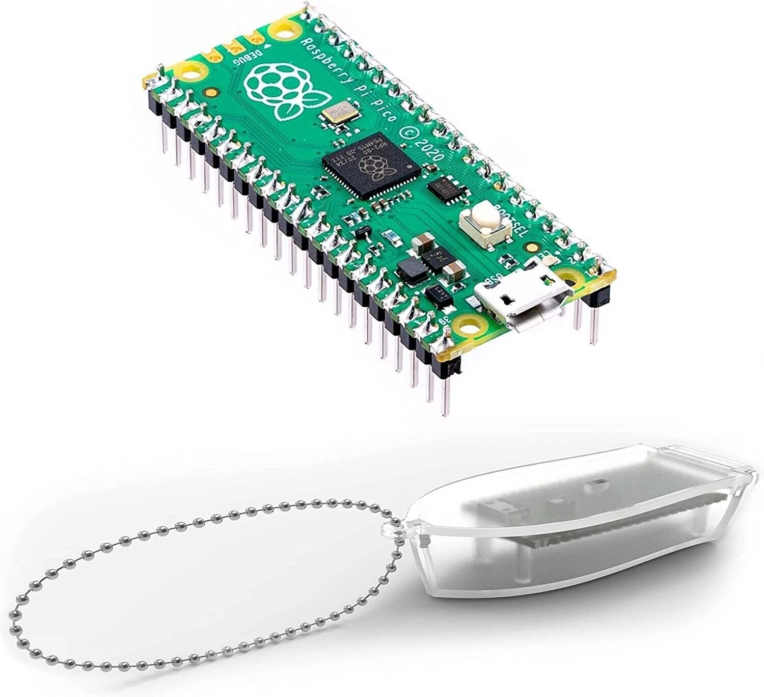 VIGOR- Raspberry Pi Pico With Vilros Keychain Carrying Case - Walmart.com