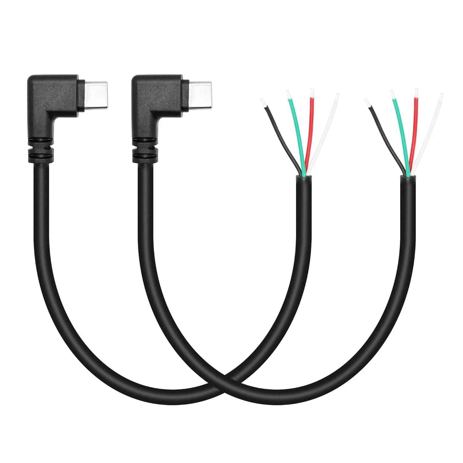 VIGOR- Short Right Angle Usb C To 4 Pin Bare Wire Open End 11Inch, 90 ...