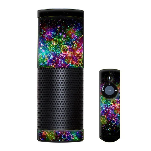 VIGOR- Skin Decal Vinyl Wrap For Amazon Echo Device / Rainbow Bubbles ...