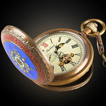 Fisherman's Classic Pocketwatch with Handmade American Leather Strap ...
