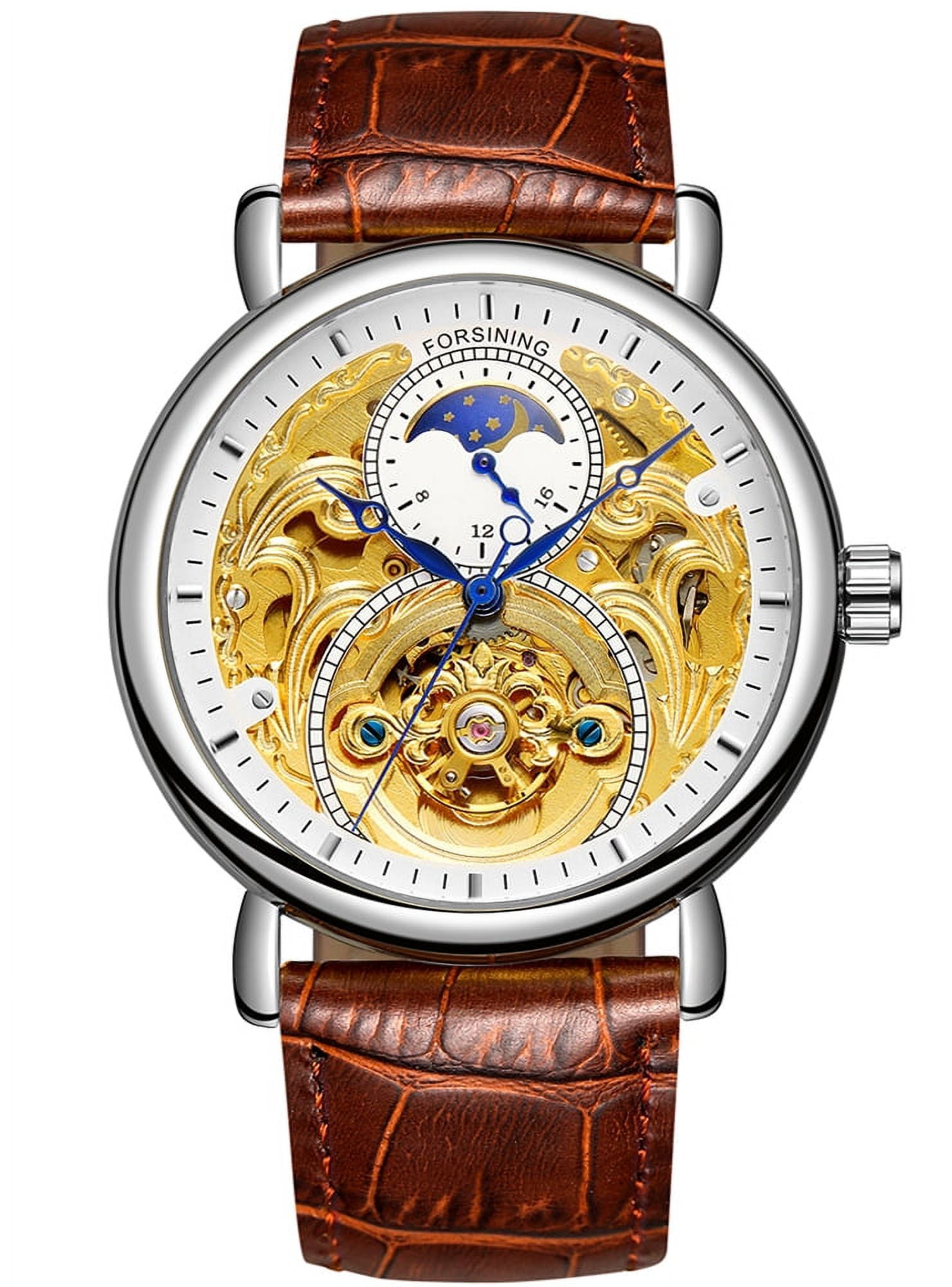 VIGOROSO Luxury Men's Automatic Self-Winding Watch Jewels Mechanical ...