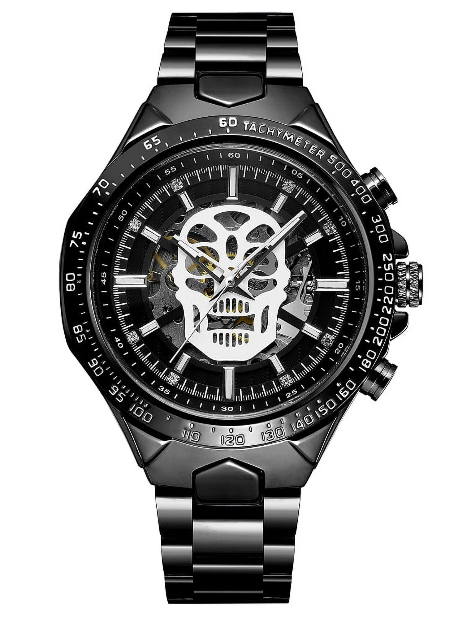 VIGOROSO Men's Mechanical Automatic Watch Selfwind Creative Skeleton ...