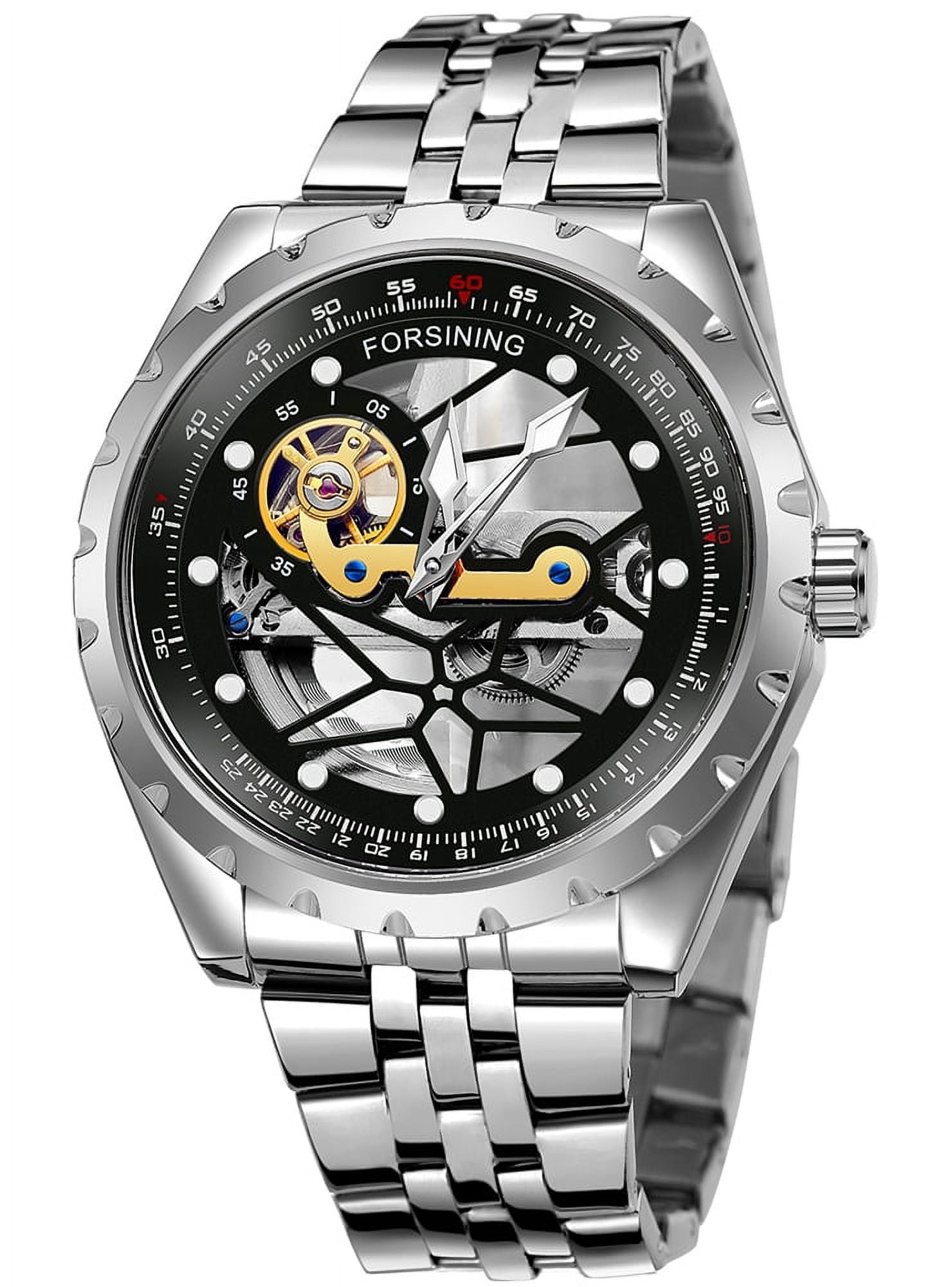 VIGOROSO Top Luxury Men's Mechanical Automatic Watch Transparent ...