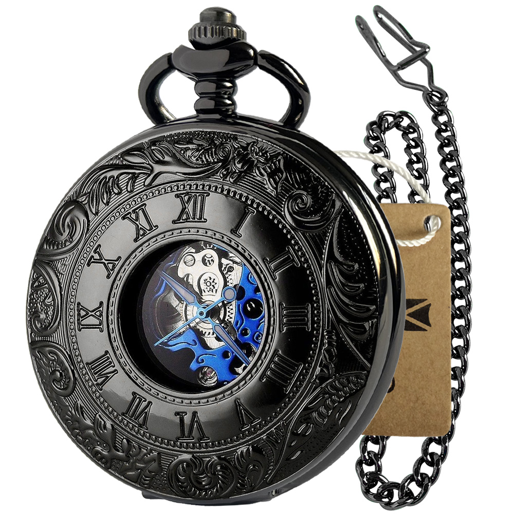 VIGOROSO Vintage Mechanical Fob & Pocket Watch Mens Womens Double ...
