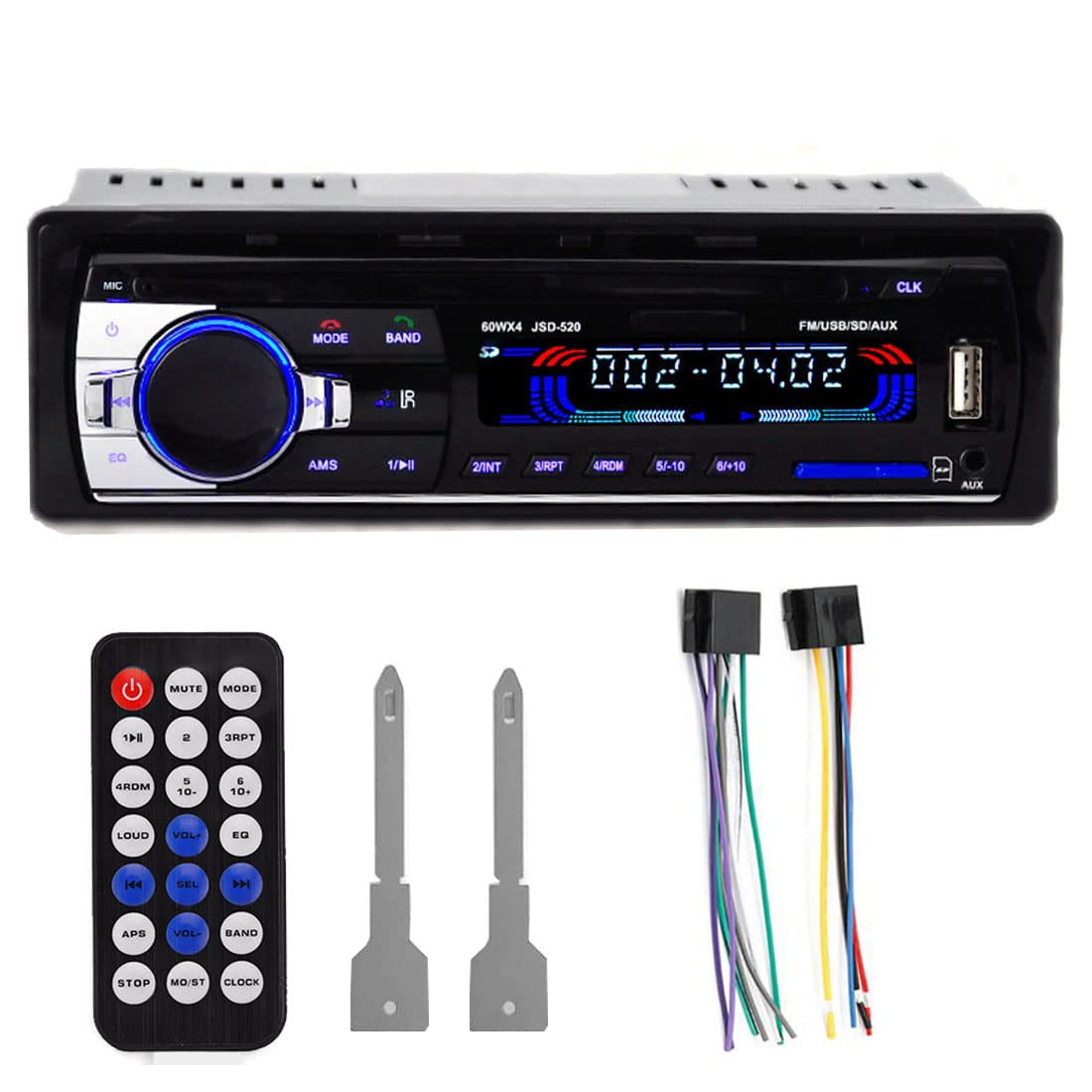 VIGORTHERIVE Car Radio Stereo 520 Bluetooth Auto Radio with Remote ...