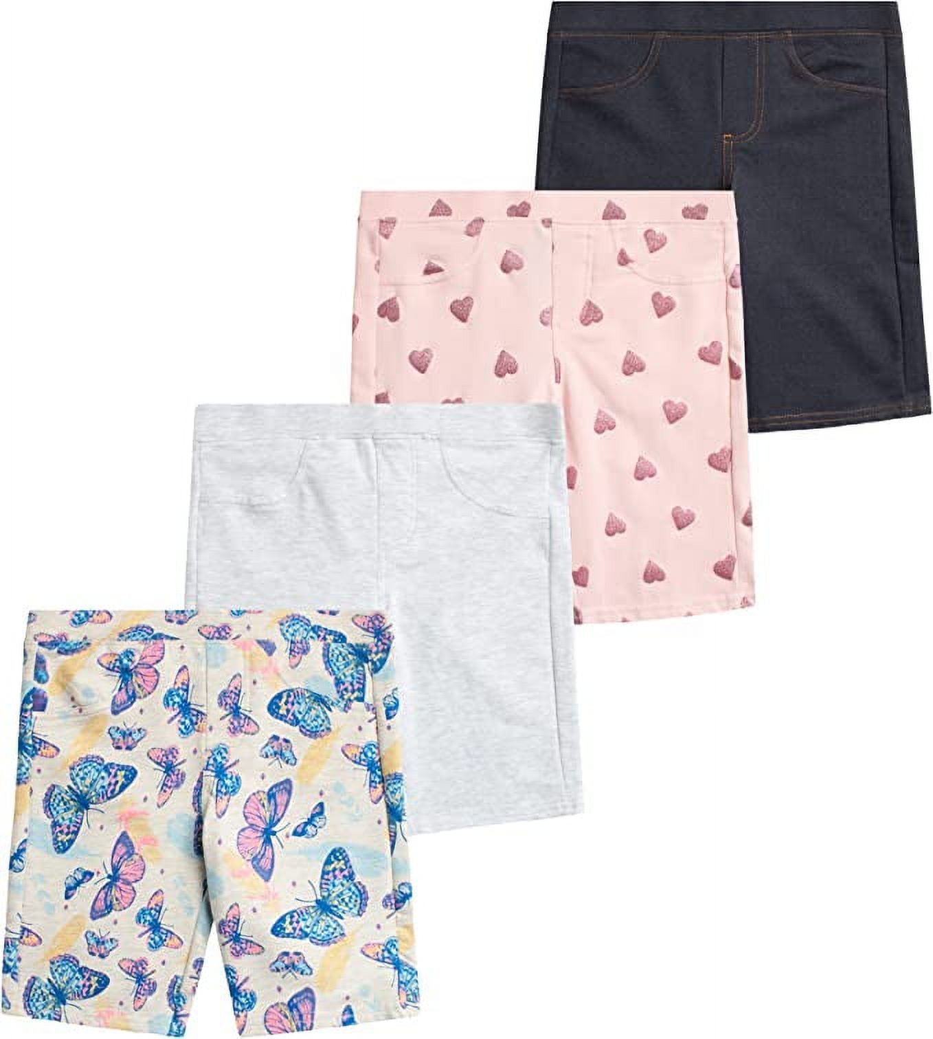 VIGOSS Girls' Active Shorts - 4 Pack Bike Shorts for Girls - Stretchy ...