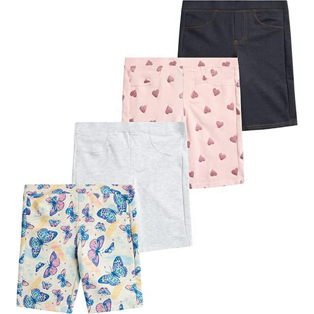 VIGOSS Girls' Active Wear Bike Athletic Shorts - 4 Pack Stretchy ...