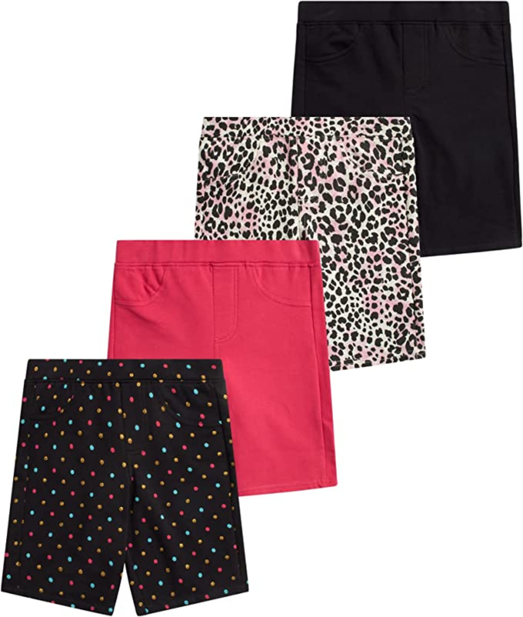 VIGOSS Girls' Active Shorts - 4 Pack Little Kids Sport Bike Shorts ...