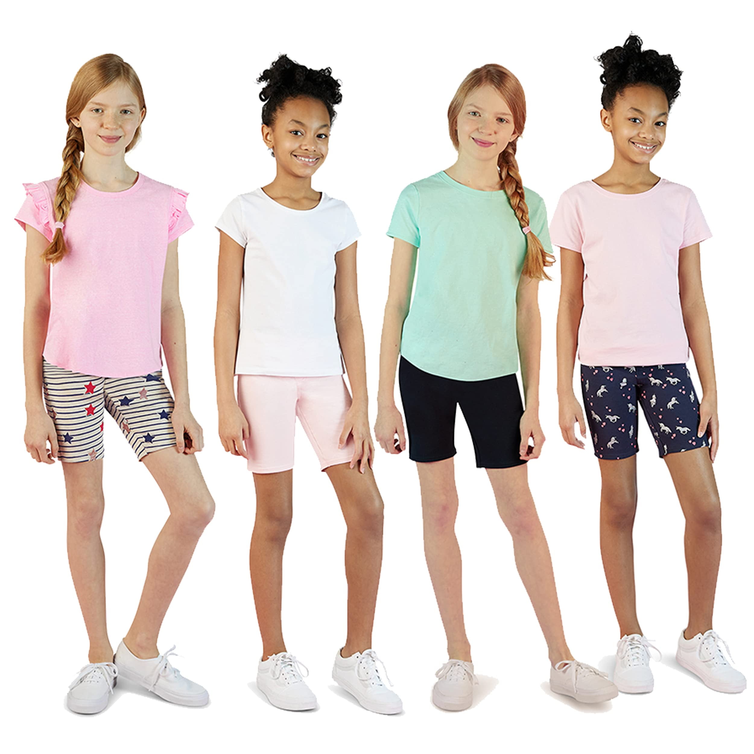 Vigoss Girls' Active Shorts, Assorted Colors (5) - Walmart.com
