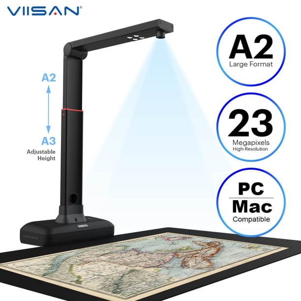VIISAN S21 23MP A2/A3 Book Document Camera Scanner Large Format ...