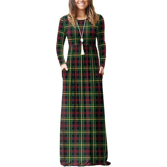 VIISHOW Women's Long Sleeve Loose Plain Maxi Dresses Casual Long ...