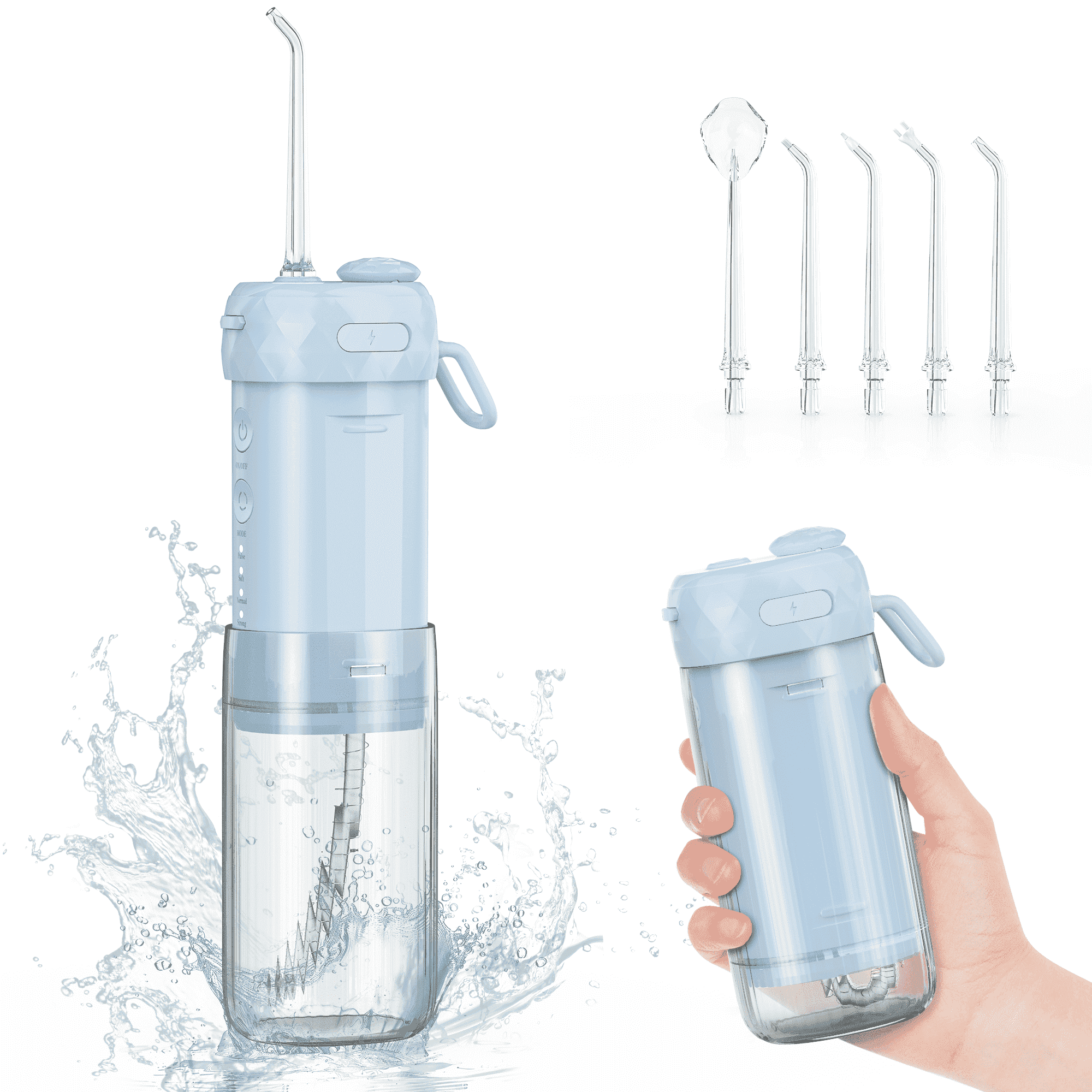 VIIWII Portable Water Flosser for Teeth - Mini Cordless Rechargeable ...