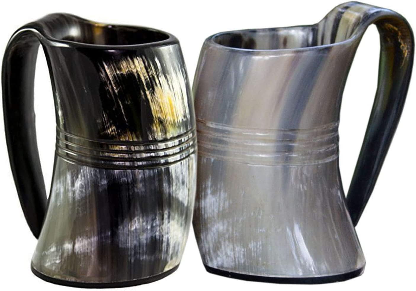 Viking Drinking Horn Mug Set of 2 - Medieval Novelty Drinkware ...