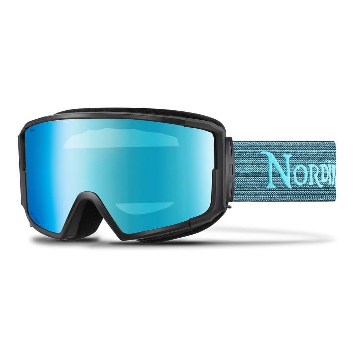 VIKING Heated Magnetic Anti-Fog Ice Blue Ski Goggles + Bonus PC Rose ...