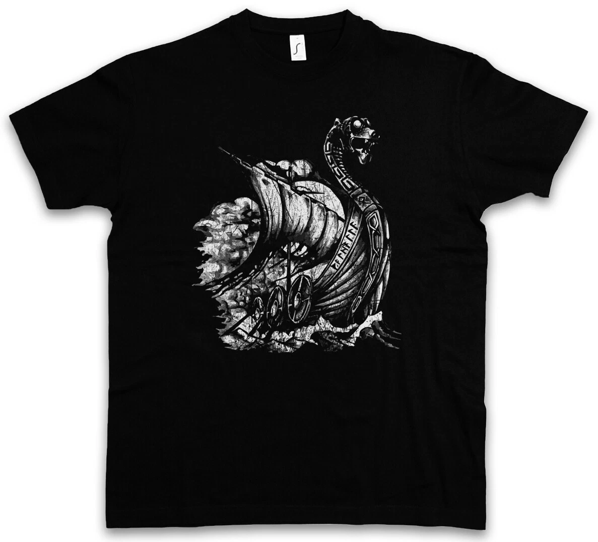VIKING SHIP VIII T-SHIRT Boat Dragon Vikings Norse Norsemen Odin Thor ...