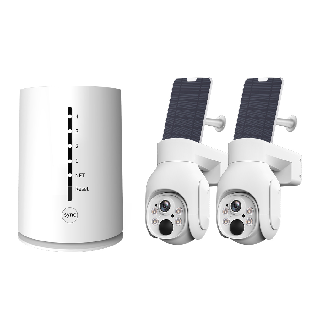 VIKVIZ CCTV System 2Pcs 4MP Rechargeable Battery WiFi PTZ IP Camera Kit ...